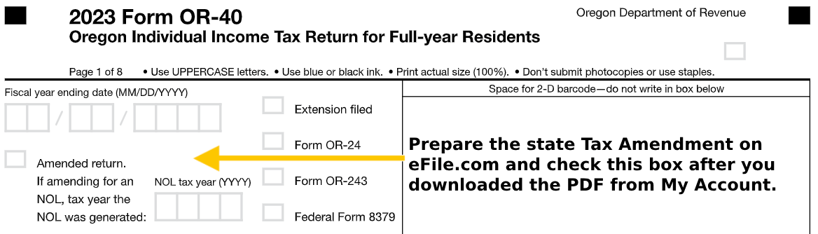 How To Complete And File An Amended Oregon Tax Return.